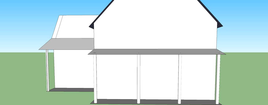 addition slant roof 3d model