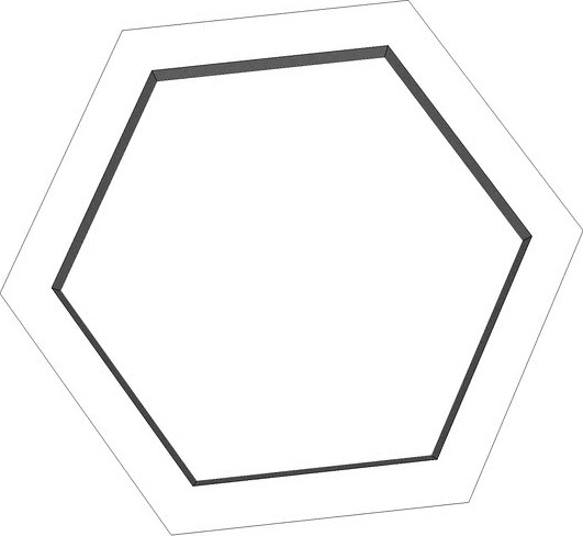Hex frame 3d model