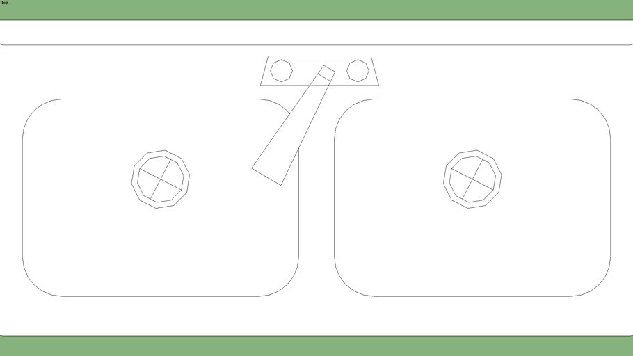 Sink_Counter_Double_Backsplash_ 2D 3d model