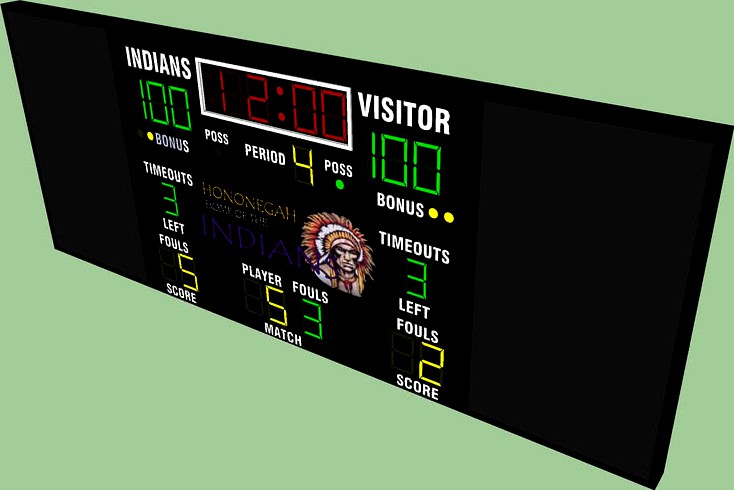 basketball scoreboard 3d model