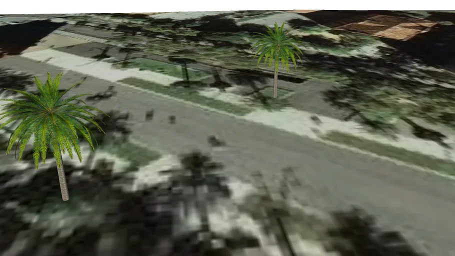 Trees Arc De Triomf - Barcelona part2A 3d model