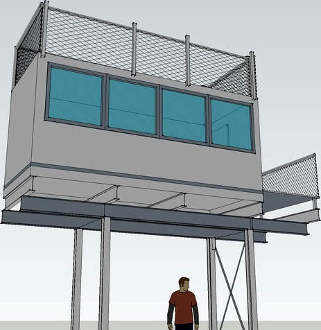 Press Box Frame steel design 3d model