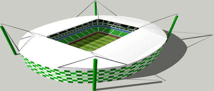 modern stadium 3d model