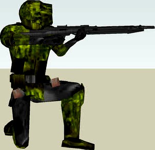 41st Elite Legion Clone Swamp Trooper (kneeling) 3d model