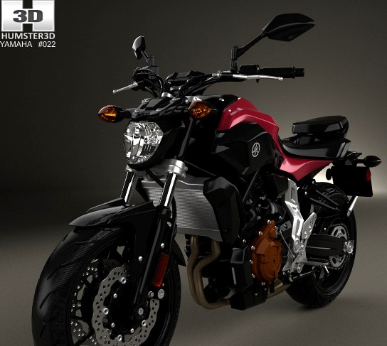 3D model of Yamaha MT-07 2015