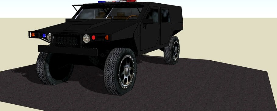 Armored Police/VIP Transport Vehicle 3d model