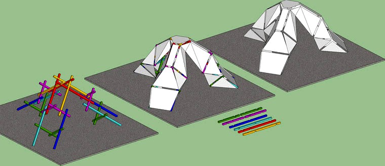 estructura reciproca pst 3d model