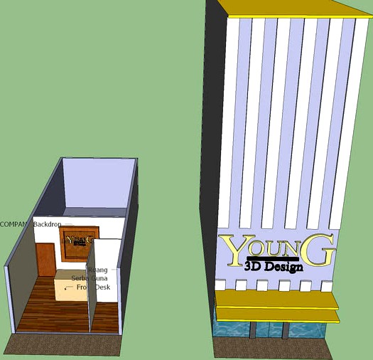 3D Small Office Layout - YOUNG's model