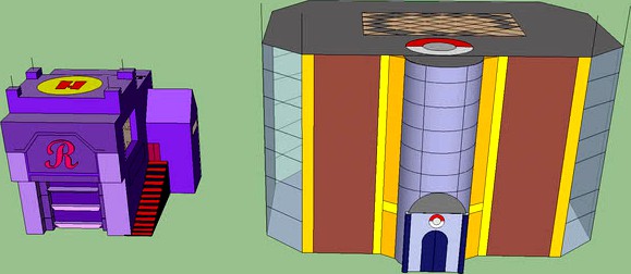 Pokemon Buildings 3d model