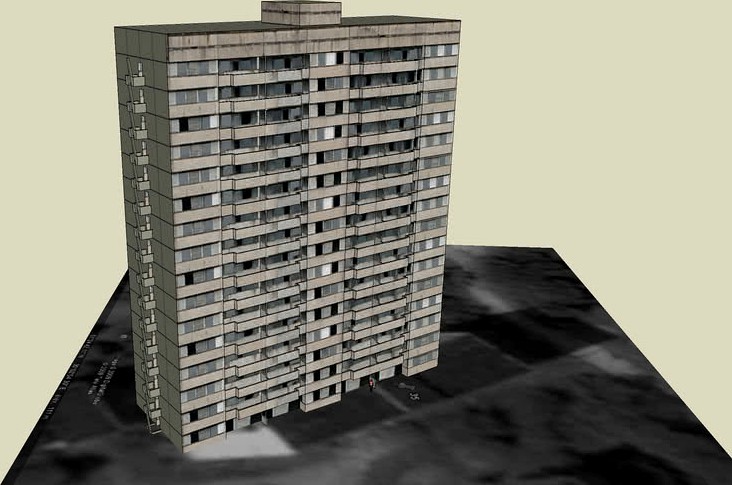 Pripyat building (35) 3d model