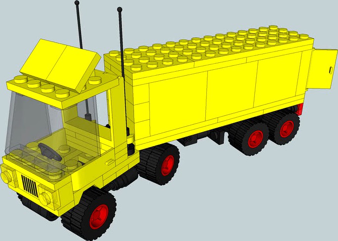 Lego Tractor Trailer Model 6692-1 (1983) 3d