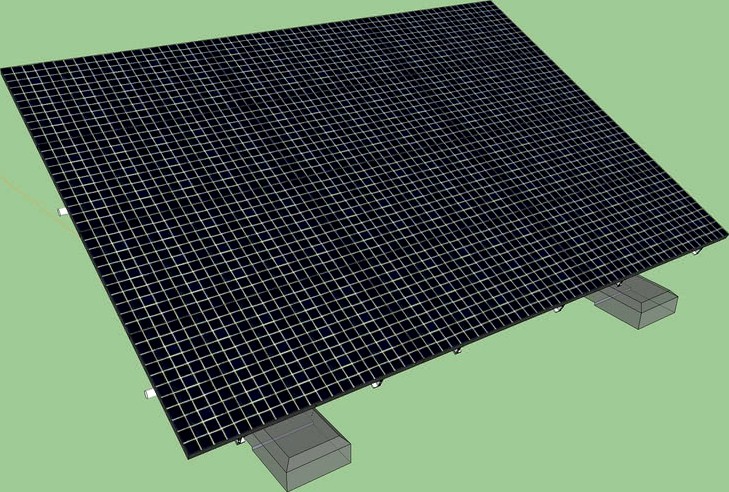 Schletter ground mount solar array 3d model