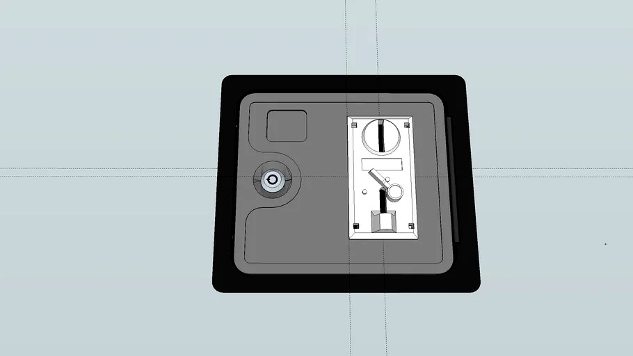 Arcade Coin Door with Mechanism 3d model
