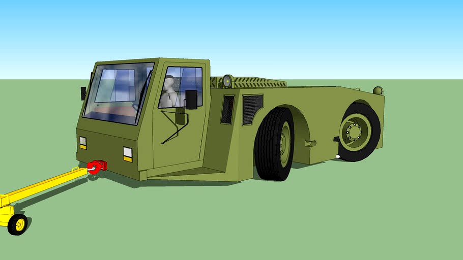 Heavy Aircraft Tug 3d model
