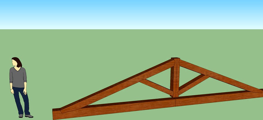 Capriata in legno 3d model