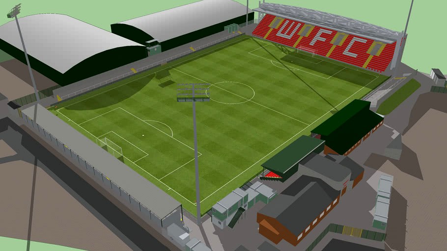 Kingfield Stadium: Home of Woking FC 3d model