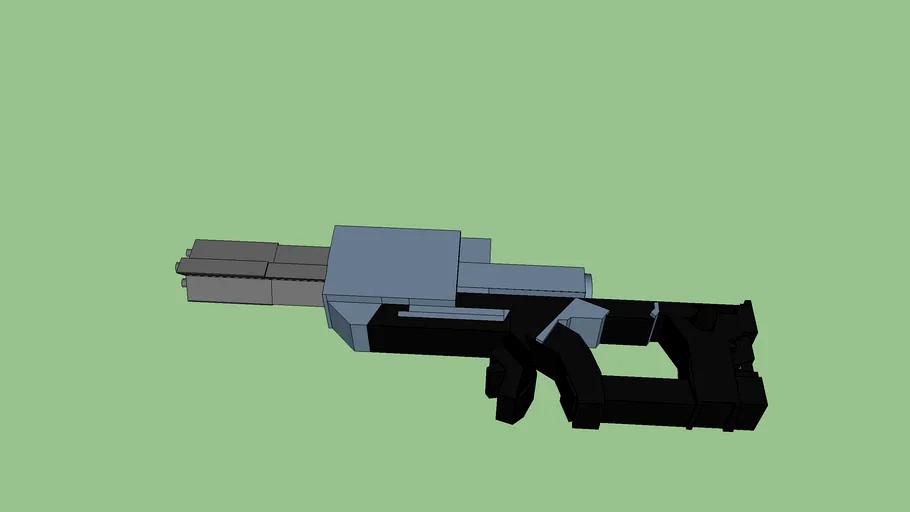 pulse rifle from dead space 3d model