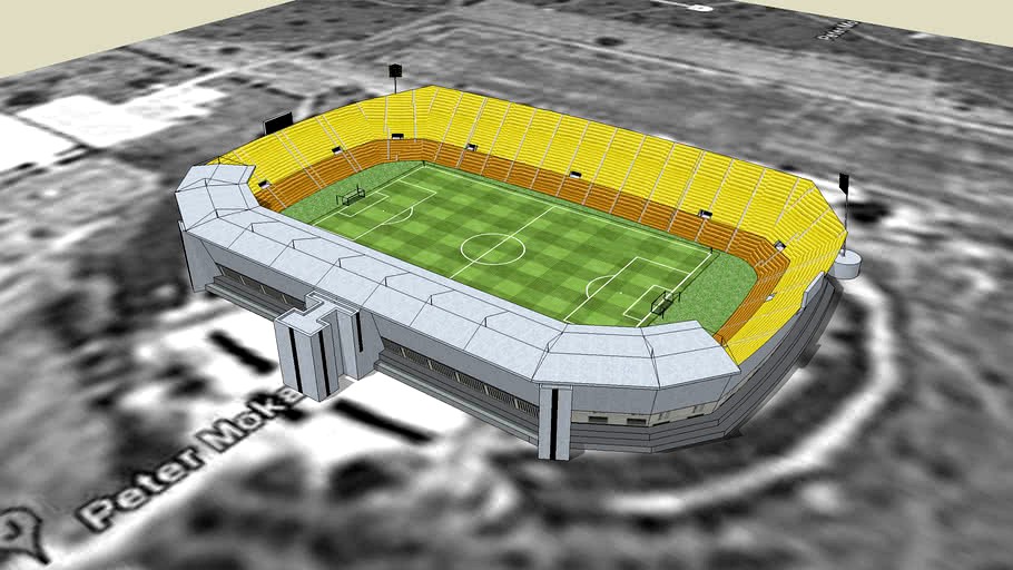 Old Peter Mokaba Stadium 3d model