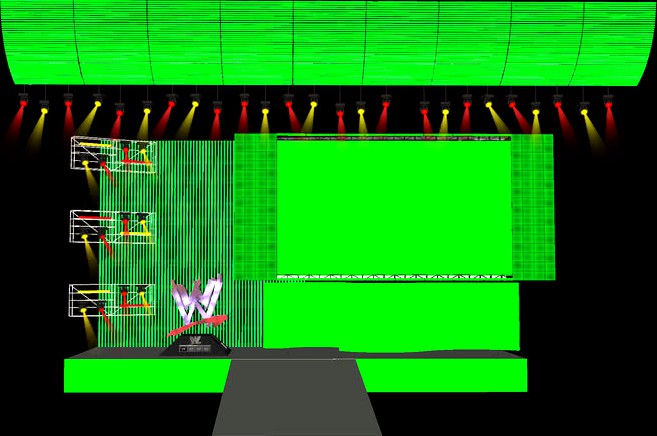 WWE HD Stage Green Screened 3d model