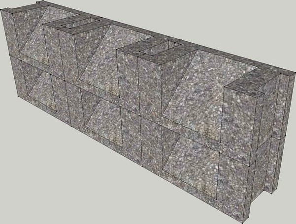 Concrete Louver blocks 3d model