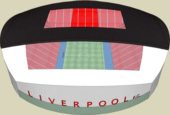 Liverpool Stadium 3d model