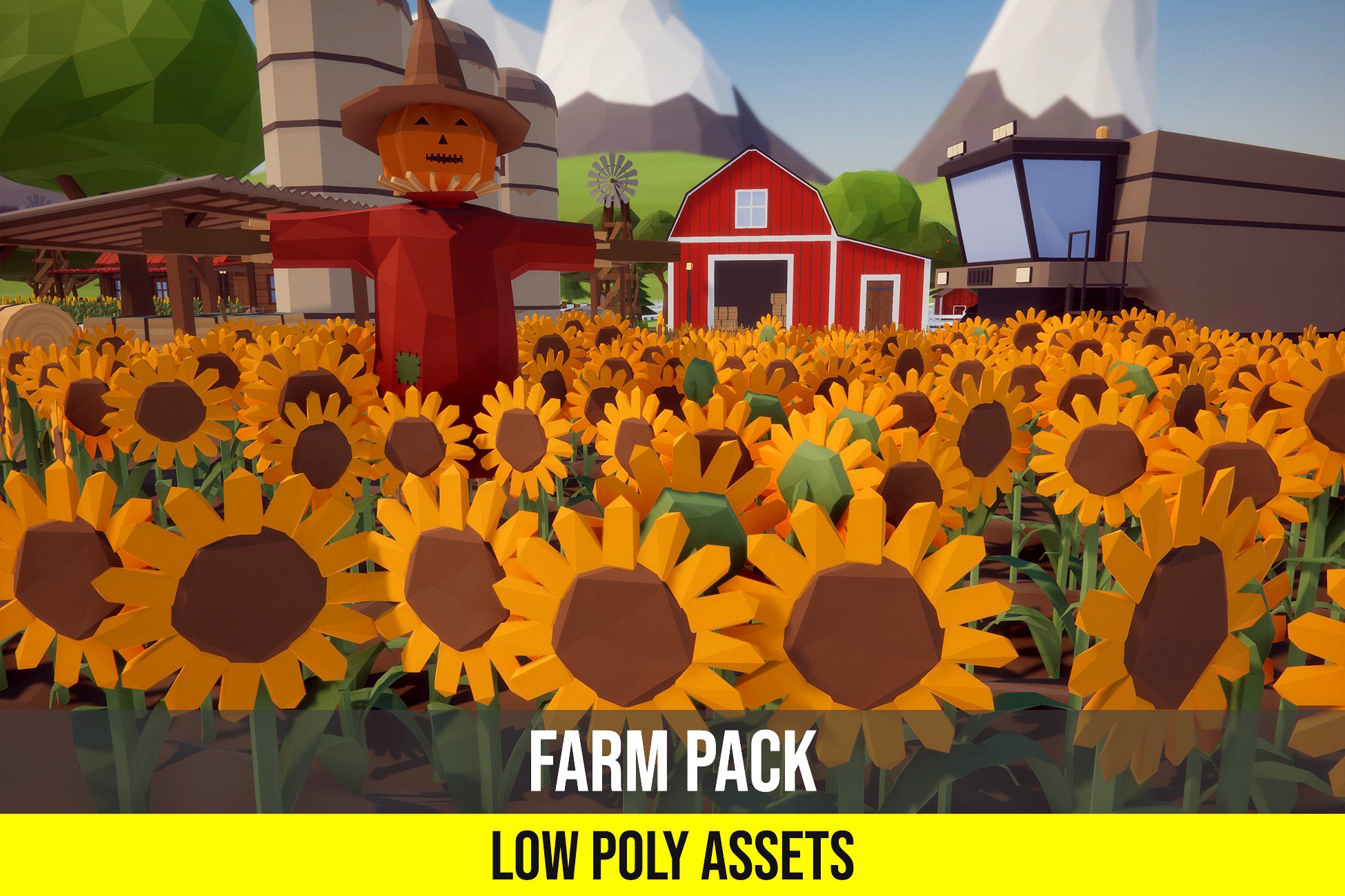 Low Poly Farm Pack 3d model
