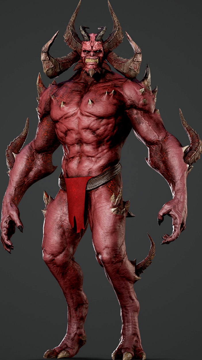 Horned Demon Modular 3d model