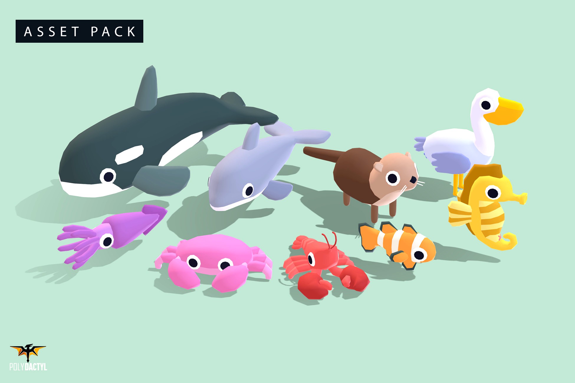 Quirky Series - Sea Animals Vol 1 3d model