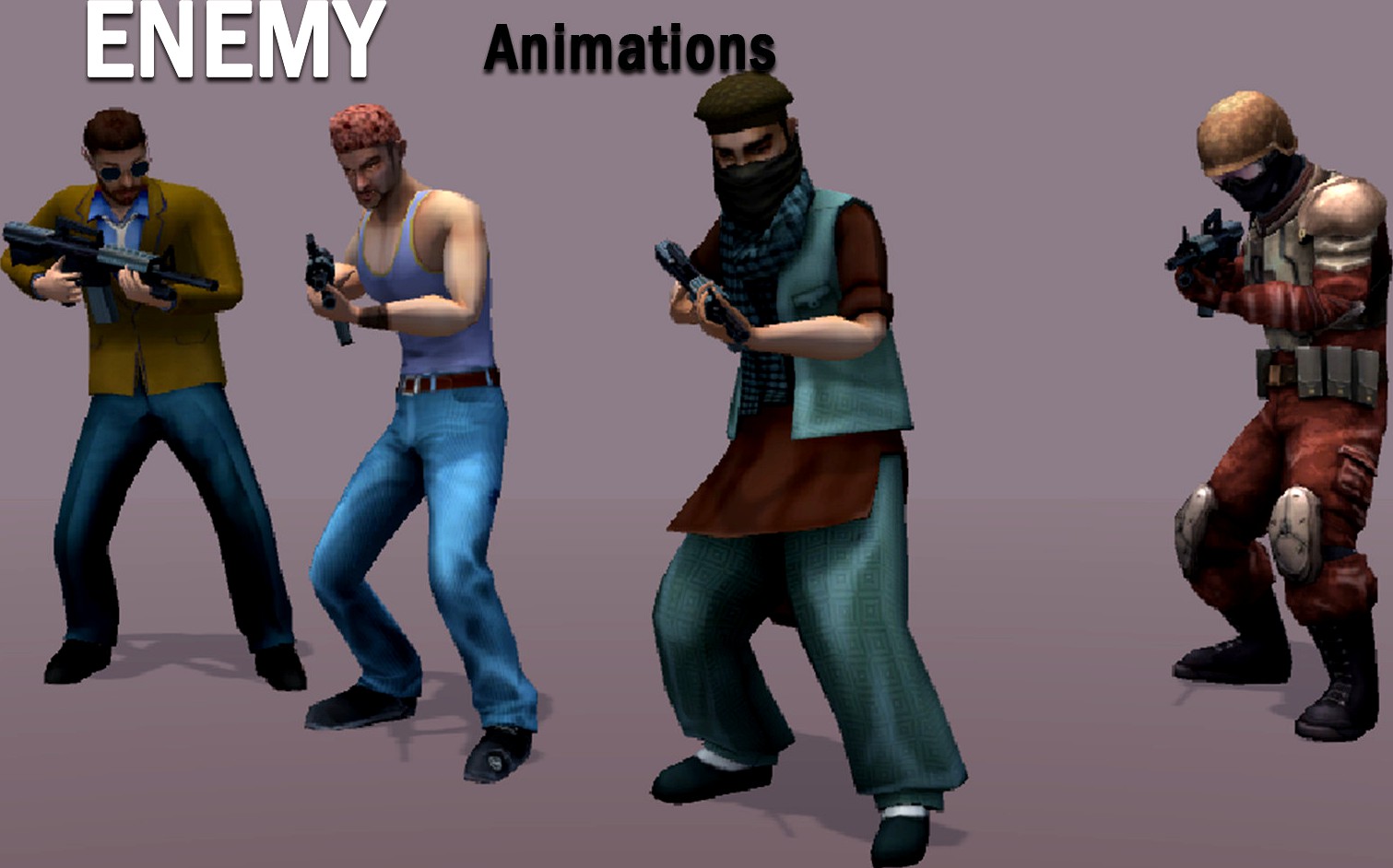 Enemy avatars & animations 3d model