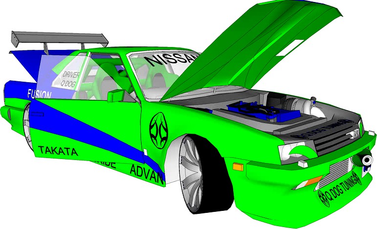 Tuned Drift Nissan Skyline R30 3d model