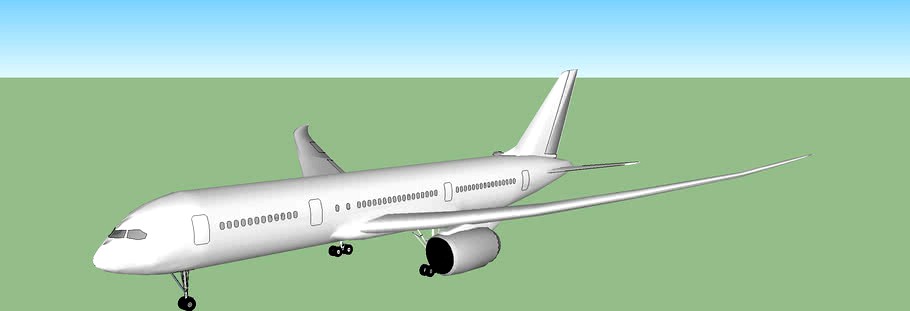 boeing 787 blank 3d model