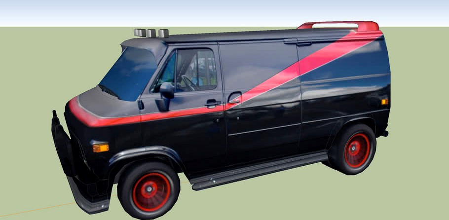 Hi-res version of The A-Team Van. 3d model