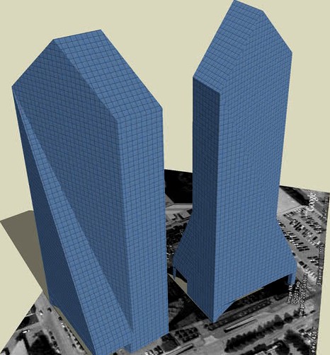First Interstate Bank Tower,and 2nd Interstate Bank Tower 3d model