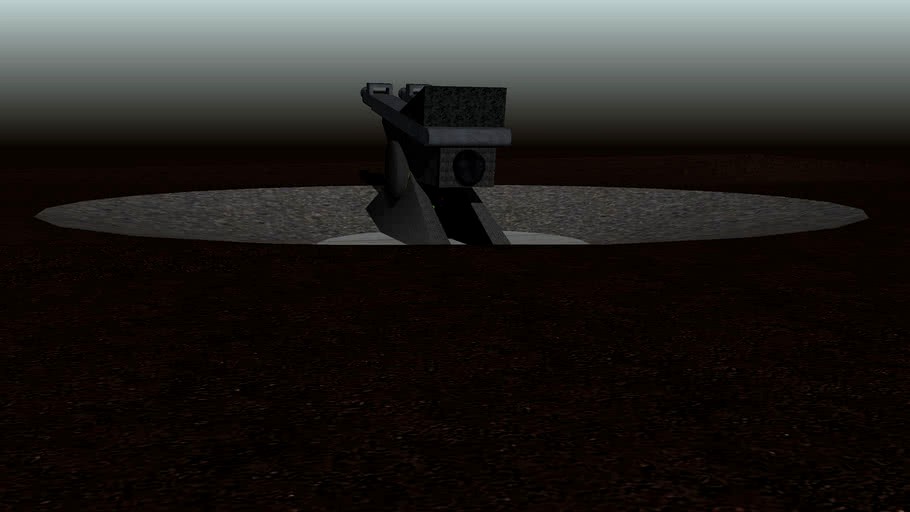 155.80 mm Anti-Armor Defence Turret 3d model