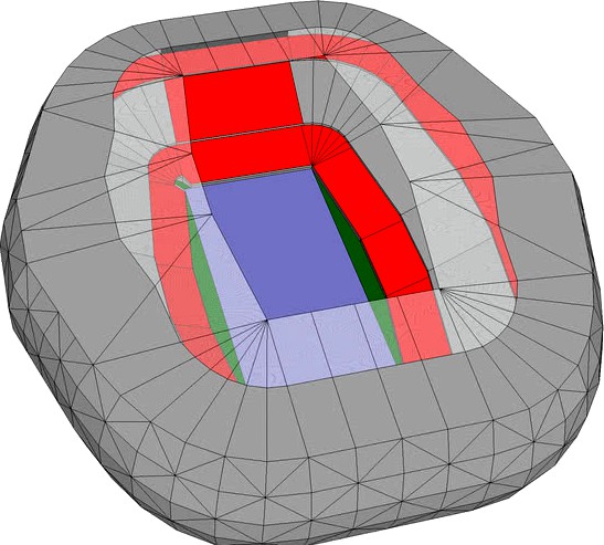 Fantasy NFL stadium 3d model