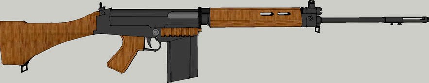 FN FAL L1A1 slr 3d model