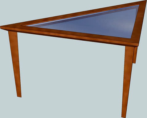 table basse triangle 3d model