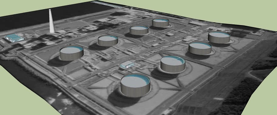 Power Station Buildings 3d model