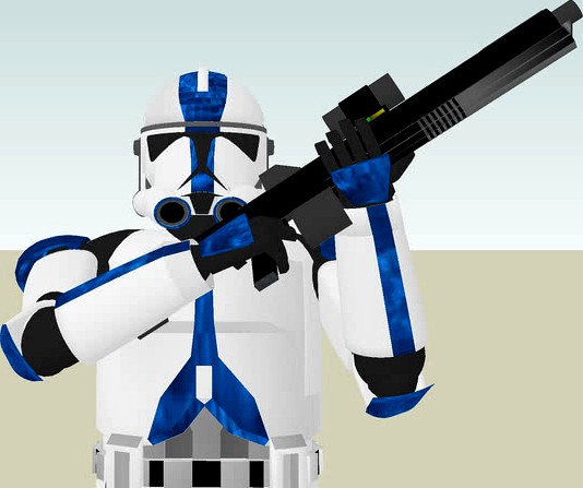 501st Legion Basic Clone Trooper 3d model