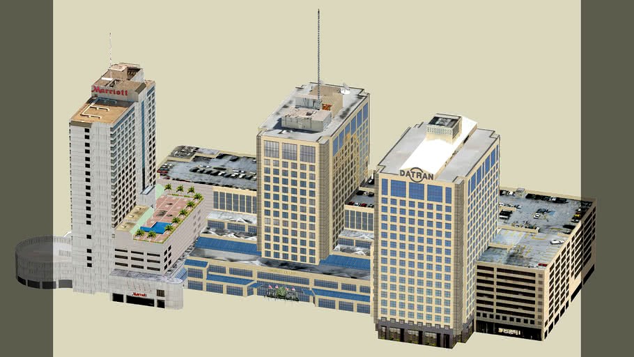 Datran Center and Dadeland Marriott 3d model