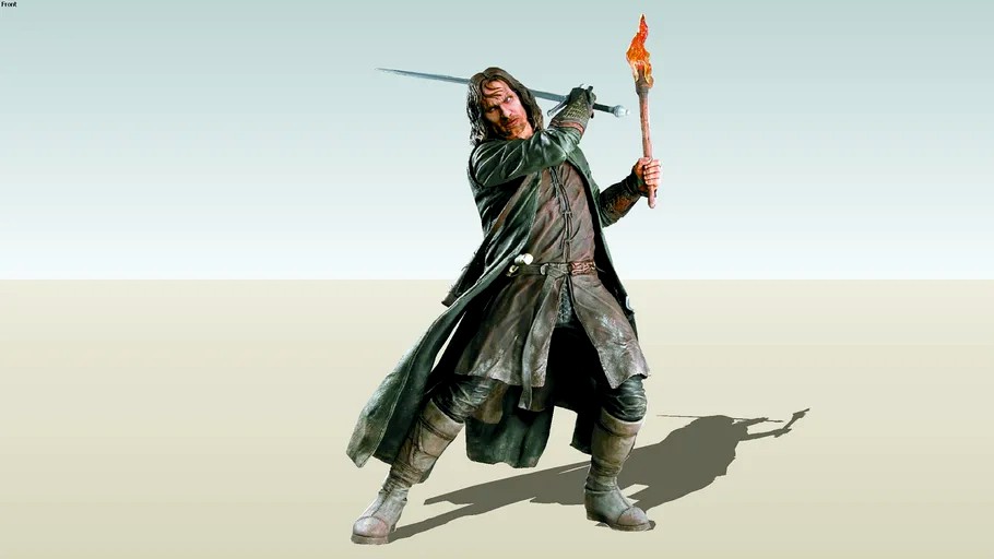 2D Aragorn 3d model