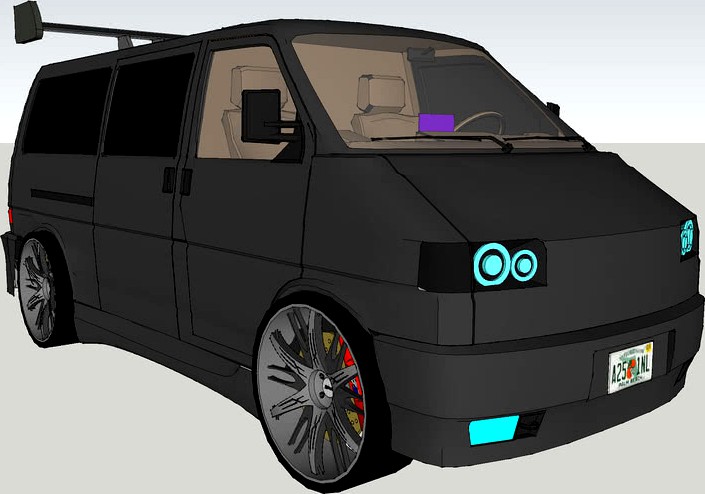 VW T4 Customized 3d model