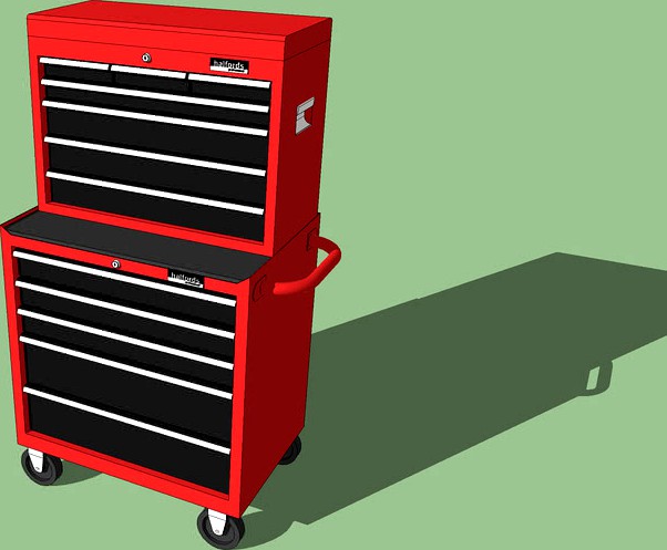 Halfords Professional Tool Chest 3d model