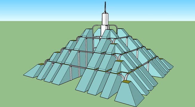 Dubai Ziggurat 3d model