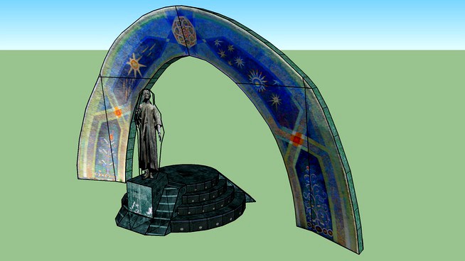 Monument of Abu Abdullah Jafar ibn Mohammad Rudaki 3d model