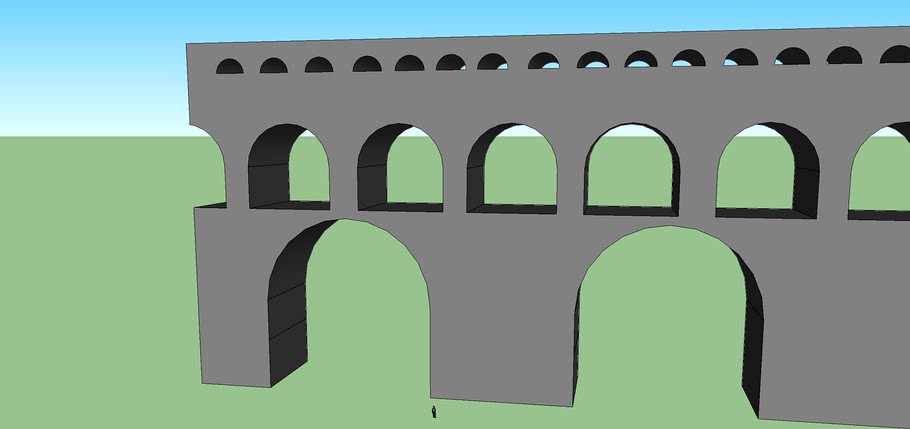 rimski akvadukt 3d model