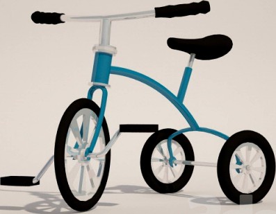 Three-wheeled bike 3d model