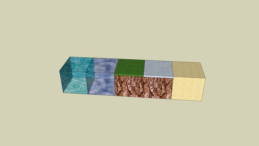 Minecraft basic block pack 3d model