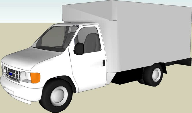 Ford Econoline cube van 3d model