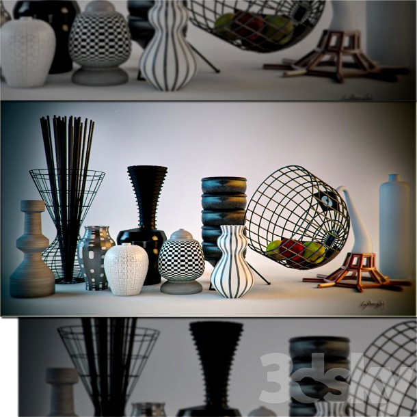 11 Interior Objects 3d model